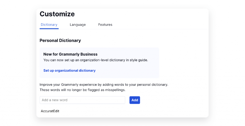 Custom spell check dictionaries — a must-have feature for sentence ...
