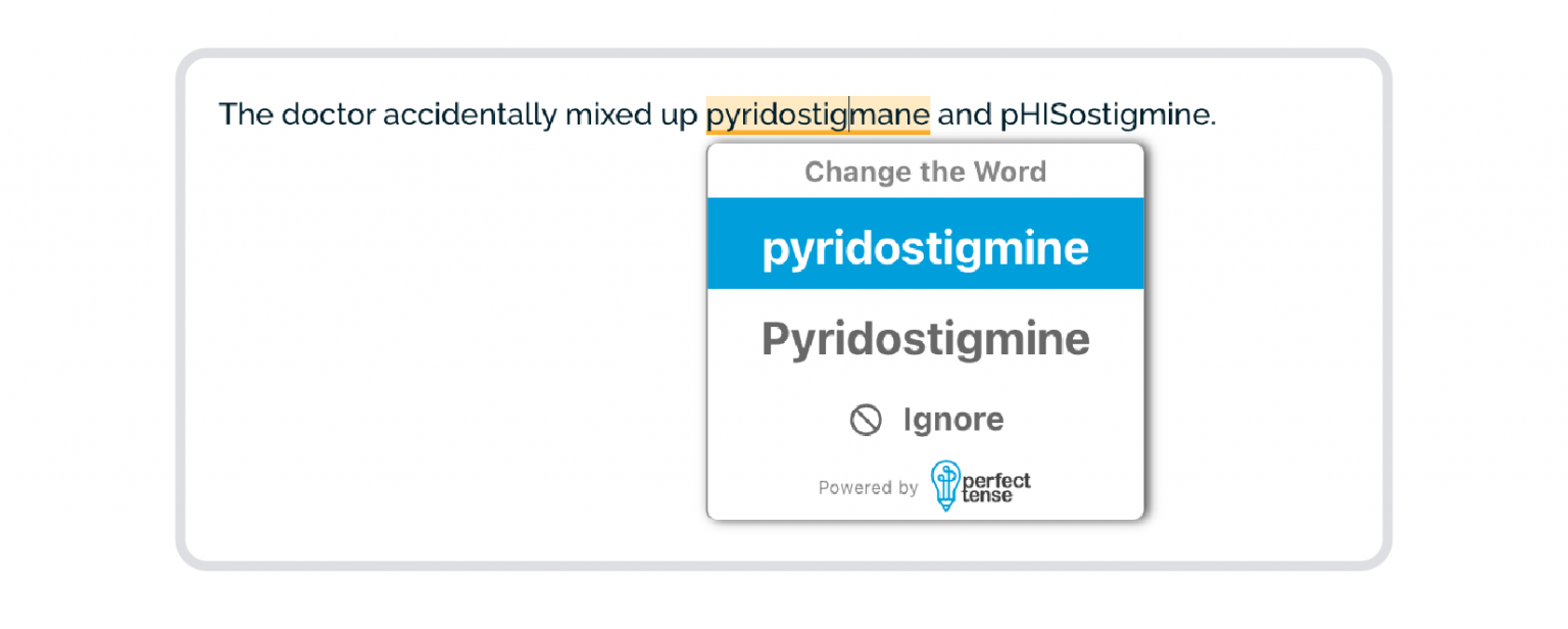 Tall Man lettering as a part of the medical proofreading process ...