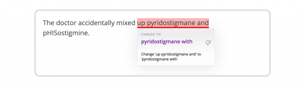 Tall Man lettering as a part of the medical proofreading process ...